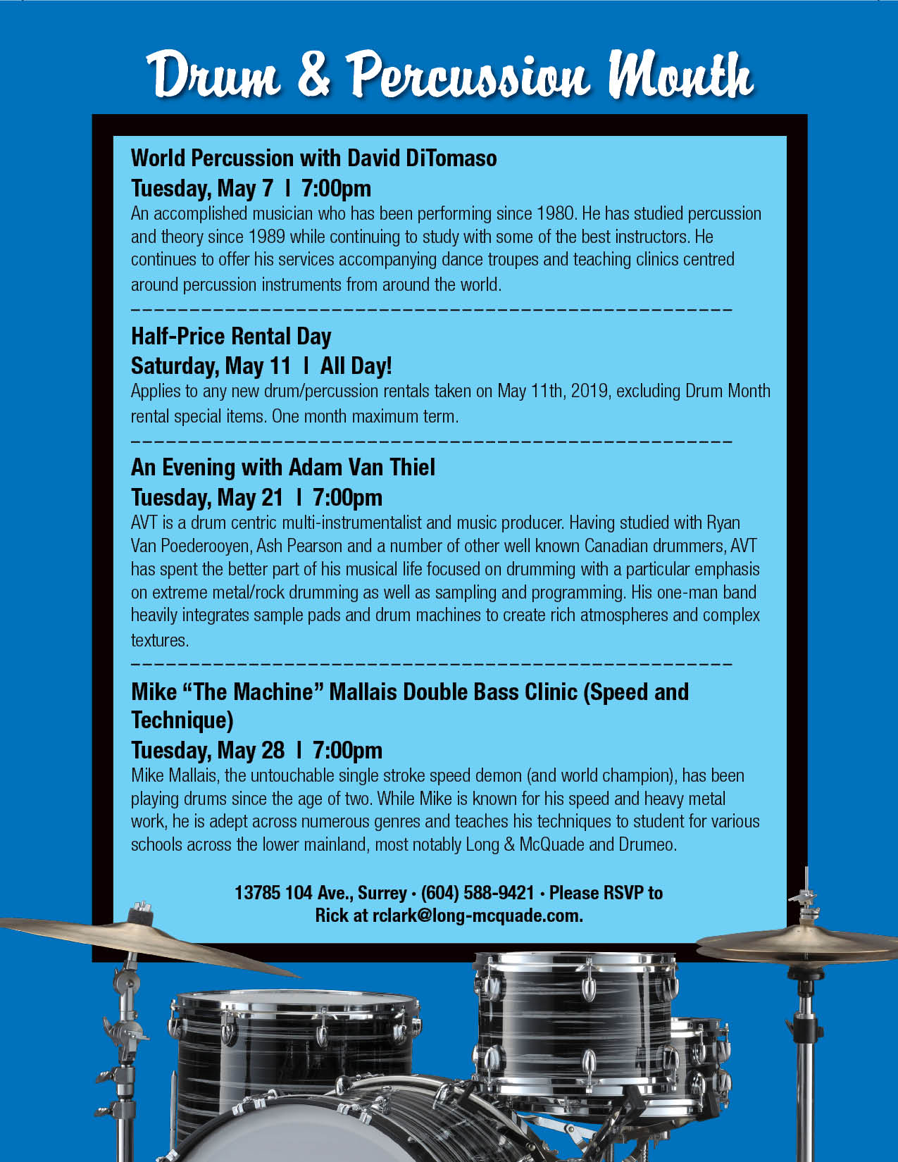 May is Drum and Percussion Month! - All Locations
